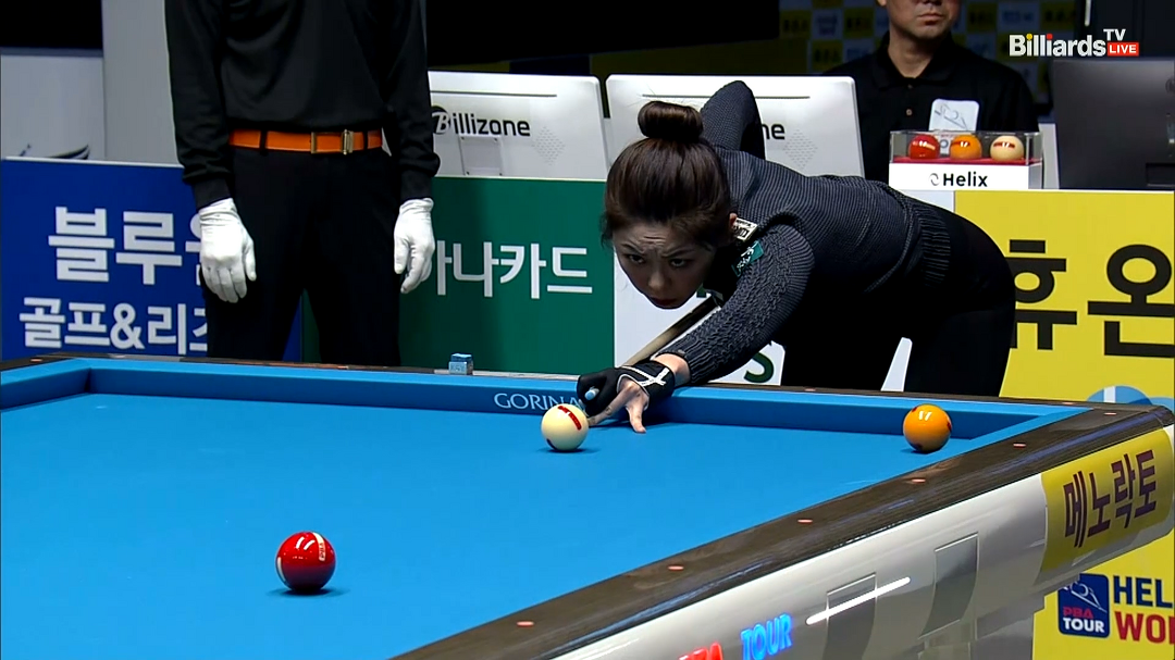 다음스포츠 | 드디어 터진 하이런!! 5점 하이런으로 2세트 마무리하는 김가영![휴온스 LPBA 챔피언십 23-24]