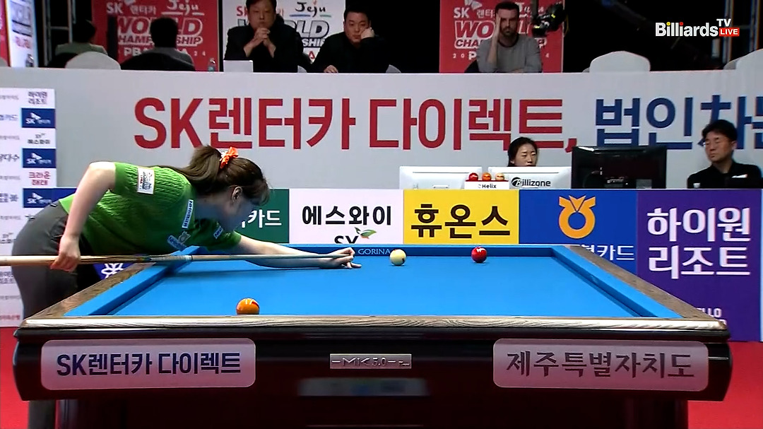 다음스포츠 | 안정감을 찾으며 4연속득점하는 김보미[SK렌터카 제주 LPBA월드챔피언십2024]