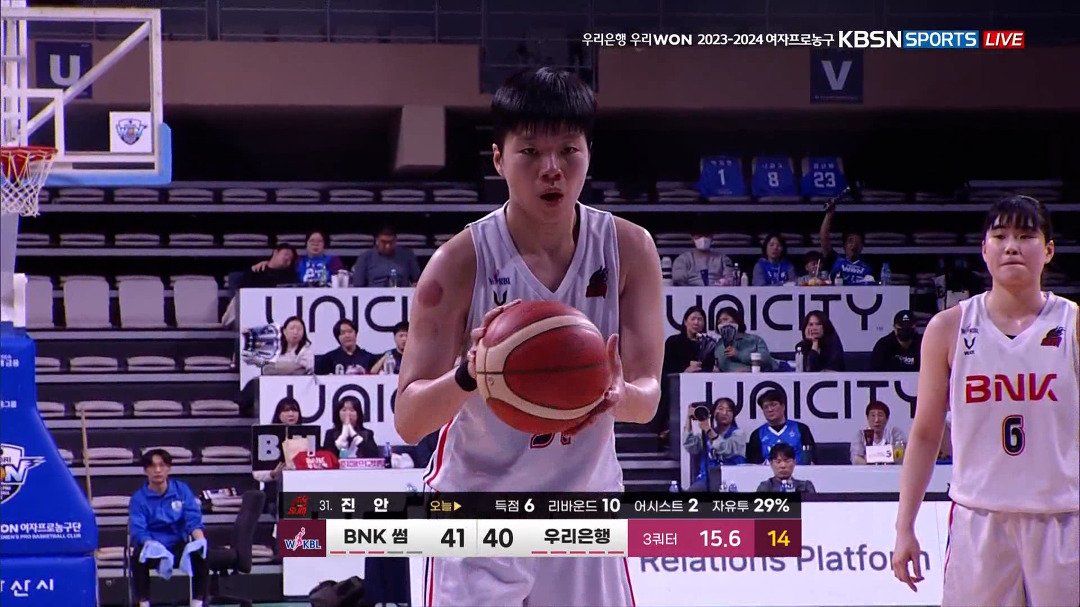 다음스포츠 | '침묵의 2분' 자유투로 2점 차 달아나는 BNK 썸 / 3Q