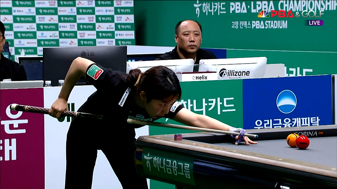 다음스포츠 | 박빙 상황에서 최고의 뱅크샷 감각, 김민영! 16강 진출 확정[하나카드 LPBA챔피언십]