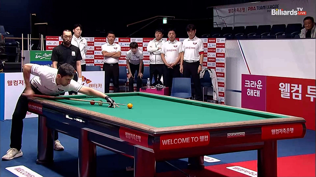 다음스포츠 | 뱅뱅뱅!!3연속뱅크샷으로 바로 반격하는 마르티네스[웰컴저축은행 PBA 팀리그 2R]