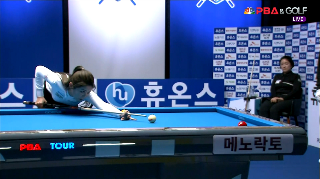 다음스포츠 | 히가시우치의 실수를 놓치지 않고 4연속 득점으로 연결하는 김가영[휴온스 LPBA 챔피언십 2022]