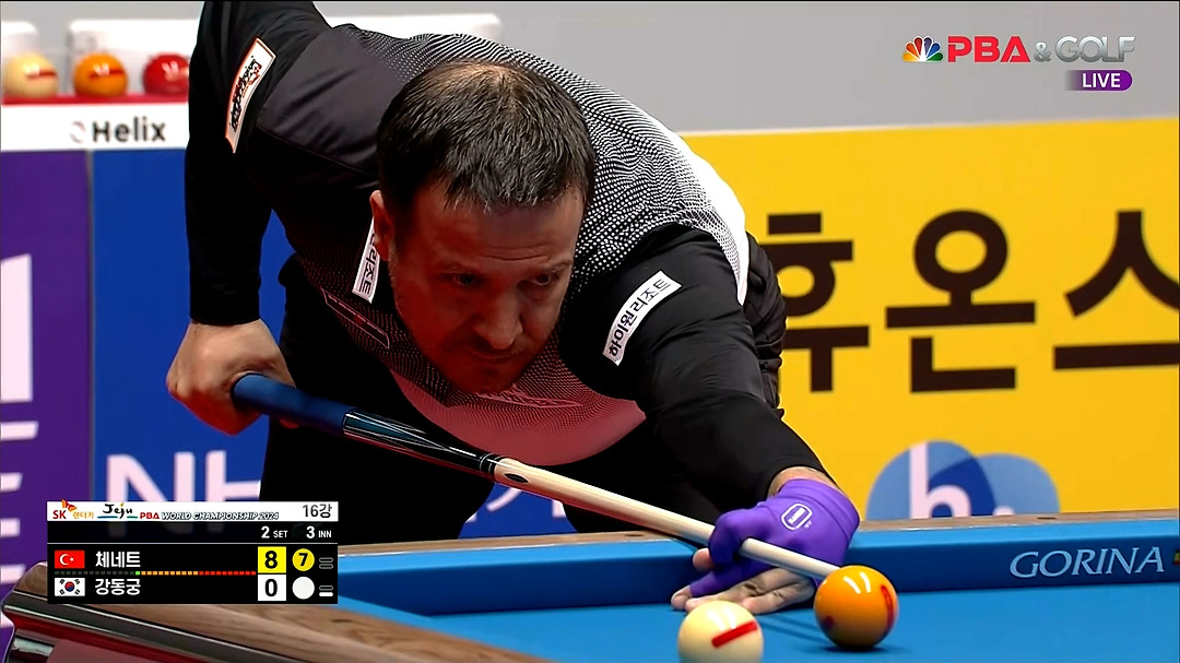 다음스포츠 | 집중력을 끌어올리며 7점 하이런하는 체네트[SK렌터카 제주 PBA월드챔피언십2024]
