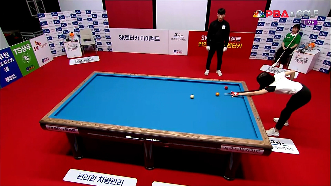 다음스포츠 | 안정감을 찾으며 2세트 승리하는 용현지[SK렌터카 제주 LPBA월드챔피언십2024]