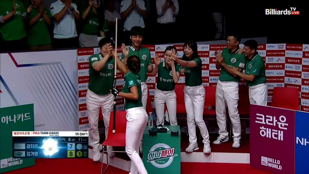 다음스포츠 | 완벽한 뒤돌리기로 개막전 승리를 안기는 김가영[웰컴저축은행 PBA 팀리그 1R]