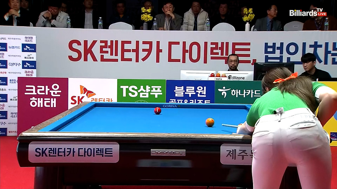 다음스포츠 | 굿샷!!어려운 세워치기를 연속 성공하는 김보미[SK렌터카 제주 LPBA월드챔피언십2024]