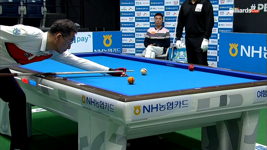 다음스포츠 | 정확한 두께와 회전력!!하이런하며 4이닝만에 3세트 끝내는 김영섭[NH농협카드 PBA 챔피언십 23-24]