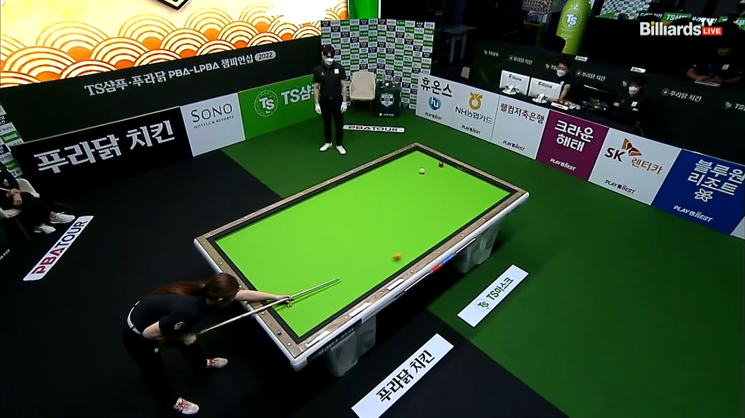다음스포츠 | 2세트 승부를 가른 이마리의 행운의 3뱅크샷[TS샴푸-푸라닭 LPBA 챔피언십 2022]
