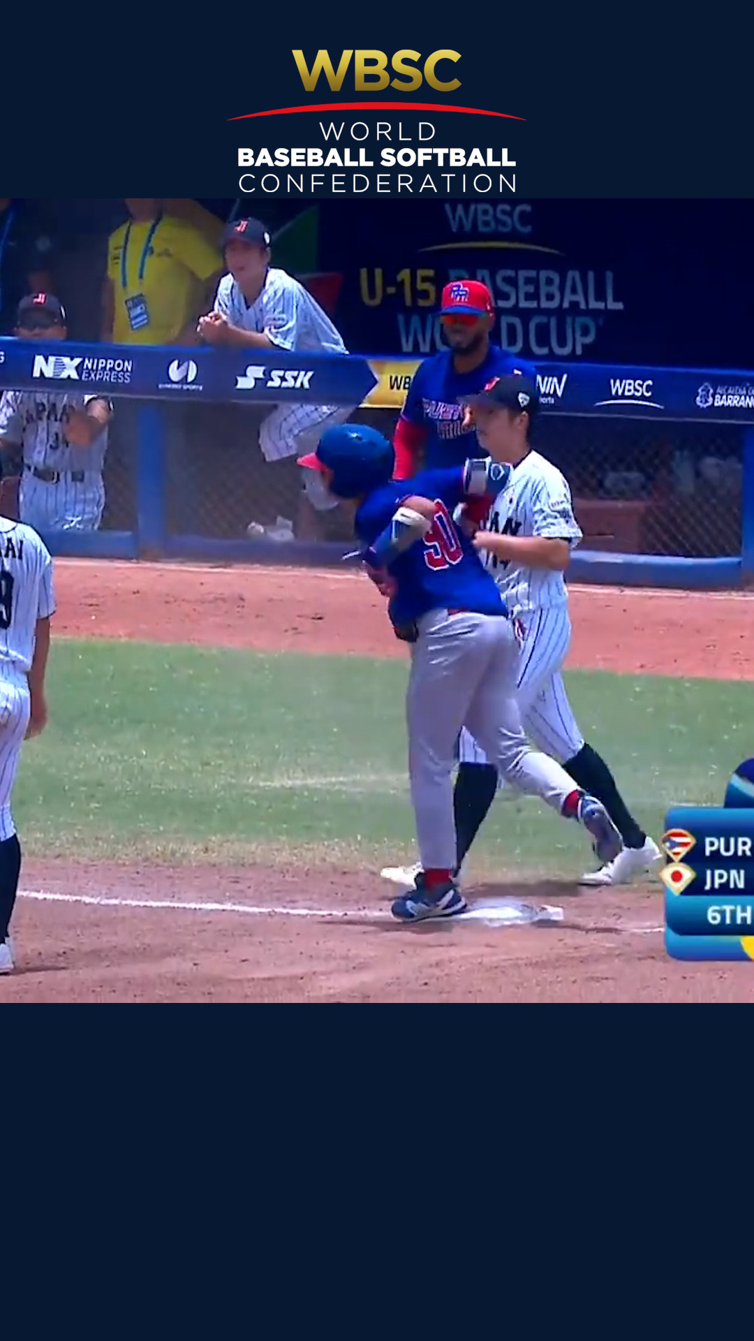15세 월드컵!화끈한 3루타 세리머니 #WBSC #세계야구소프트볼연맹 #U15야구월드컵 - 다음 루프
