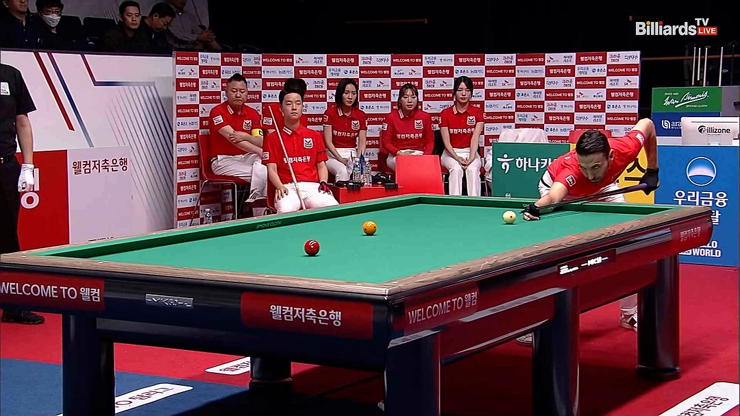 다음스포츠 | 8점하이런!!좋은 호흡을 보여주는 김영원과 카시도코스타스[웰컴저축은행 PBA 팀리그 2R]