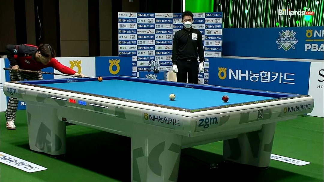 다음스포츠 | 난이도가 높은 원뱅크샷을 자연스럽게 풀어내는 박정근[NH농협카드 PBA 챔피언십 22-23]