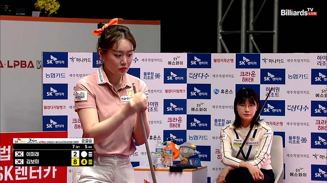 다음스포츠 | 하이런으로 결승진출을 향해 나아가는 김보미[SK렌터카 제주 LPBA월드챔피언십2024]