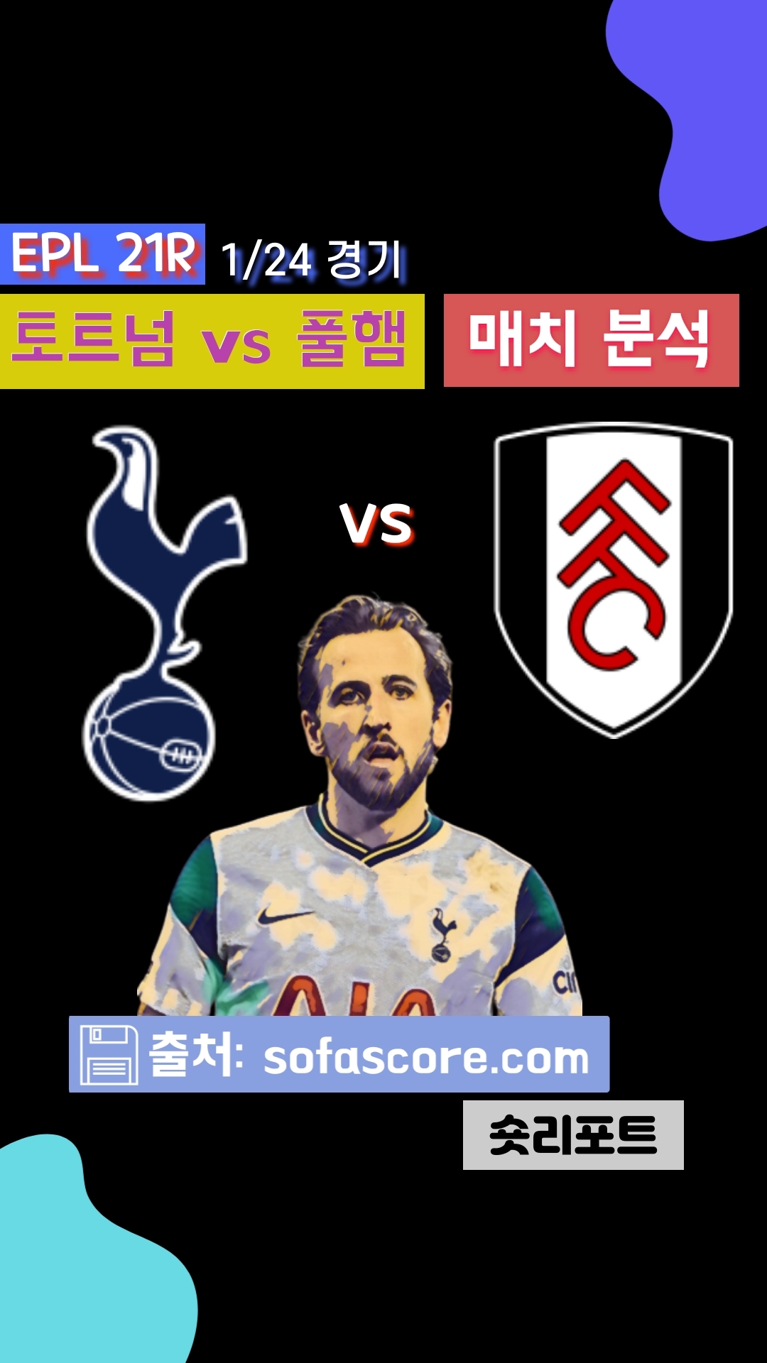 22/23 EPL 12R 토트넘 vs 풀햄 경기 매치 리뷰 (총 14개 스탯분석) - 오늘의 숏 beta