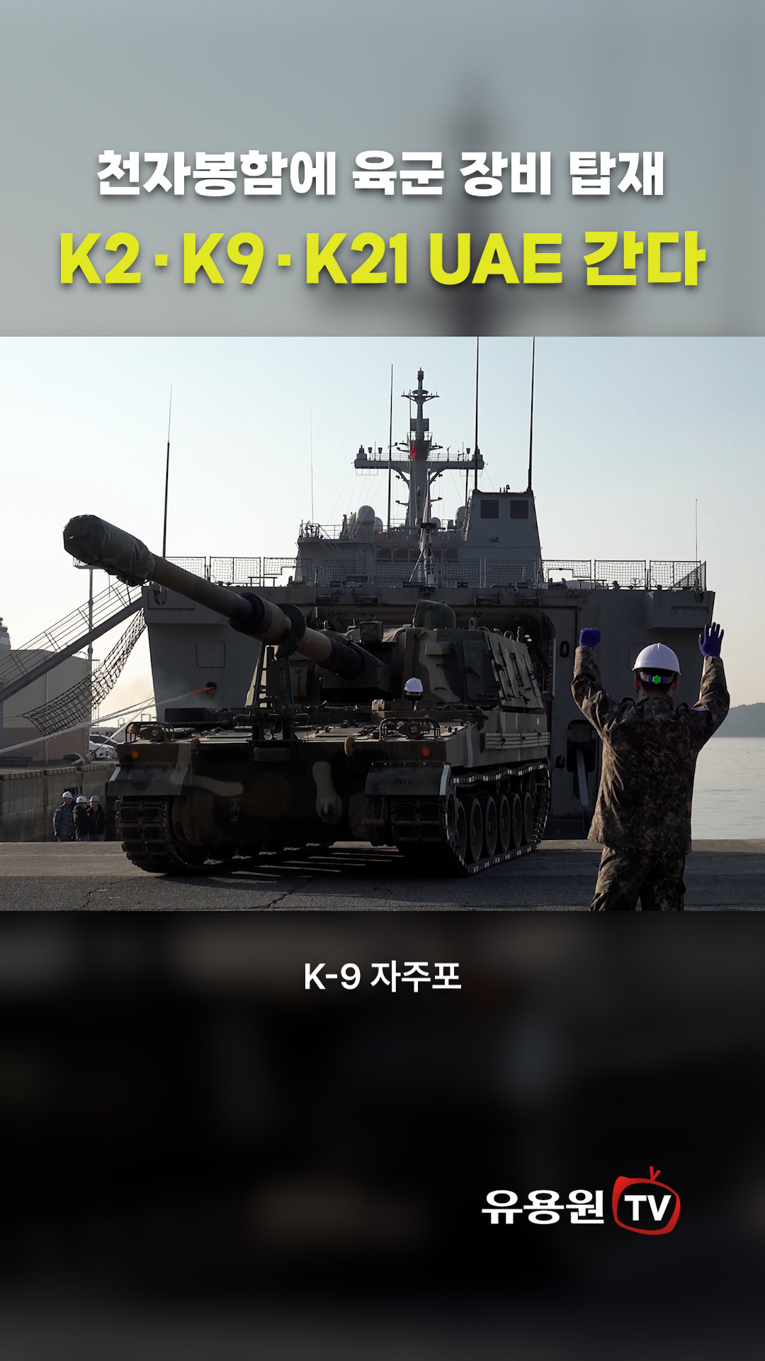 K2·K9·K21 이번엔 UAE 간다! 해군 천자봉함에 탑재되는 다양한 육군 장비 #shorts #military #army #navy - 오늘의 숏 beta