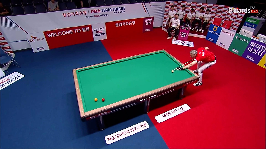 다음스포츠 | 좋은 두께로 원뱅크 넣어치기 성공하며 승기를 잡는 레펀스[웰컴저축은행 PBA 팀리그 1R]