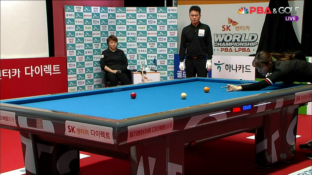다음스포츠 | 정확한 3뱅크샷 성공하면서 3득점으로 세트포인트 만드는 임경진[SK렌터카 LPBA 월드챔피언십 2023]