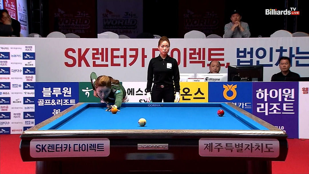다음스포츠 | 세워치기 길게 성공하며 3세트 우위를 점하는 김진아[SK렌터카 제주 LPBA월드챔피언십2024]