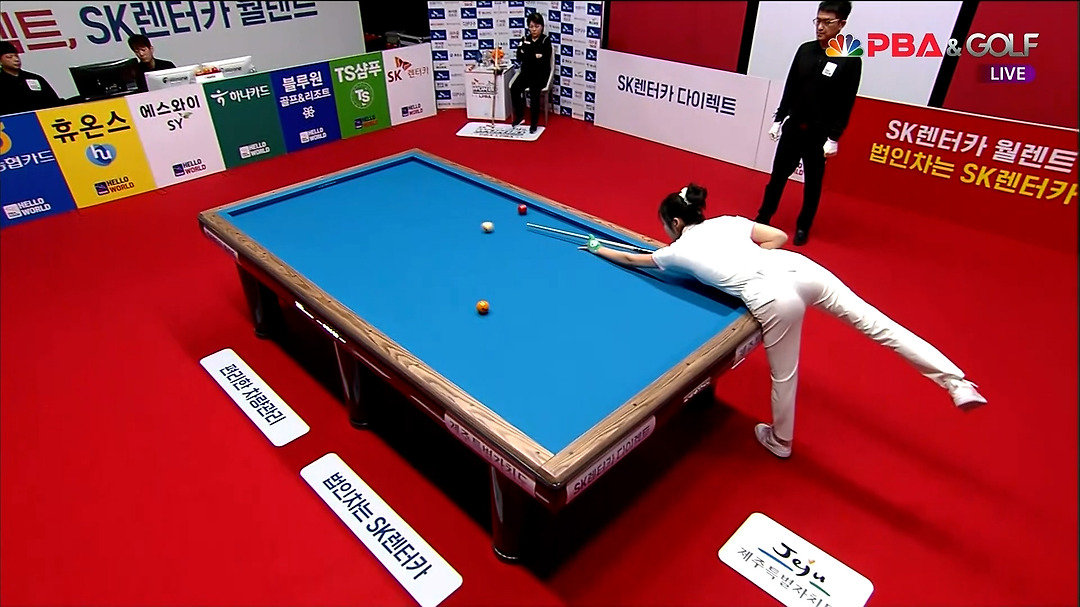 다음스포츠 | 2세트도 무서운 기세로 4연속득점하는 한지은[SK렌터카 제주 LPBA월드챔피언십2024]