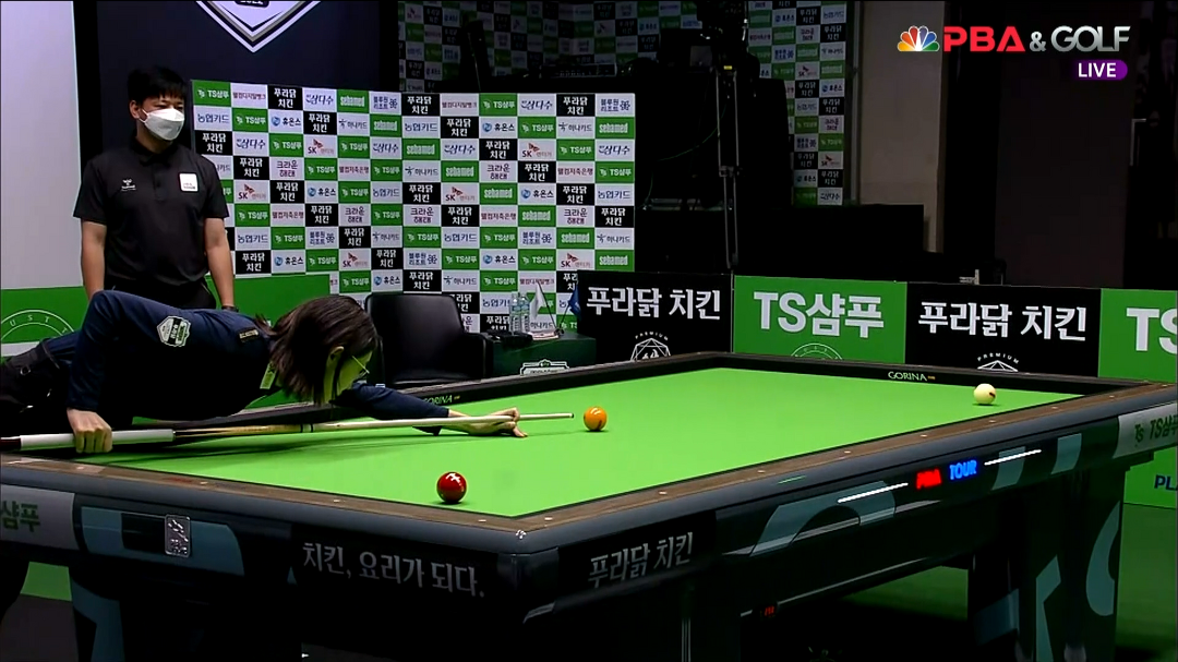 4연속 득점으로 턱밑까지 추격하며 역전의 발판 마련하는 히다[TS샴푸·푸라닭 LPBA 챔피언십 2022] | 다음스포츠