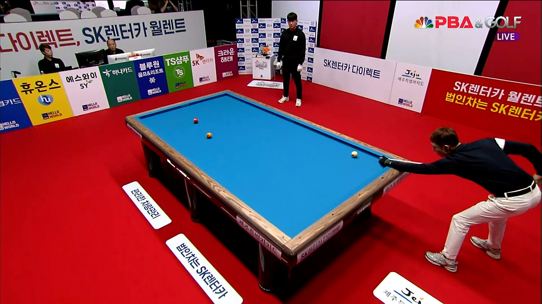 부드러운 끌어치기로 초반 기세를 살리는 최원준[SK렌터카 제주 PBA월드챔피언십2024] | 다음스포츠