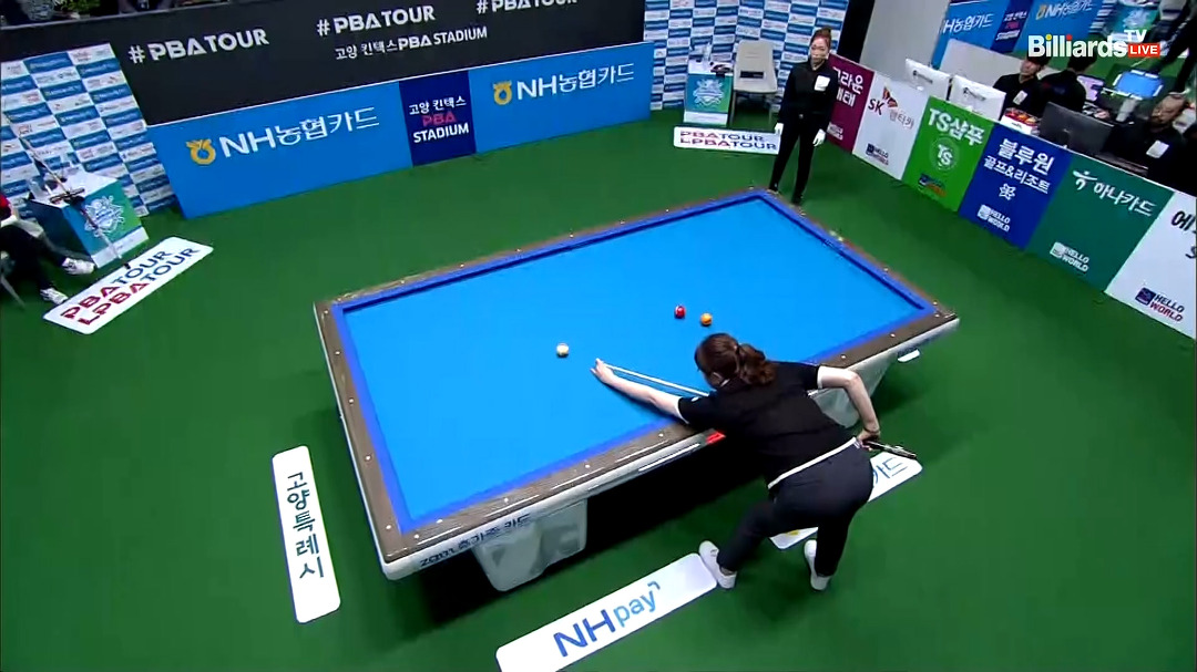 다음스포츠 | 탈락 위기의 순간에 정확하게 3뱅크샷 성공하는 김민아[NH농협카드 LPBA 챔피언십 23-24]