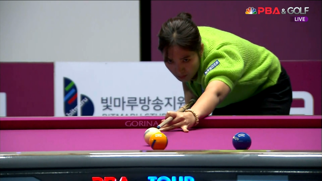 다음스포츠 | 깔끔하게 5점 하이런하며 세트포인트 만드는 스롱[크라운해태 LPBA 챔피언십 2023]