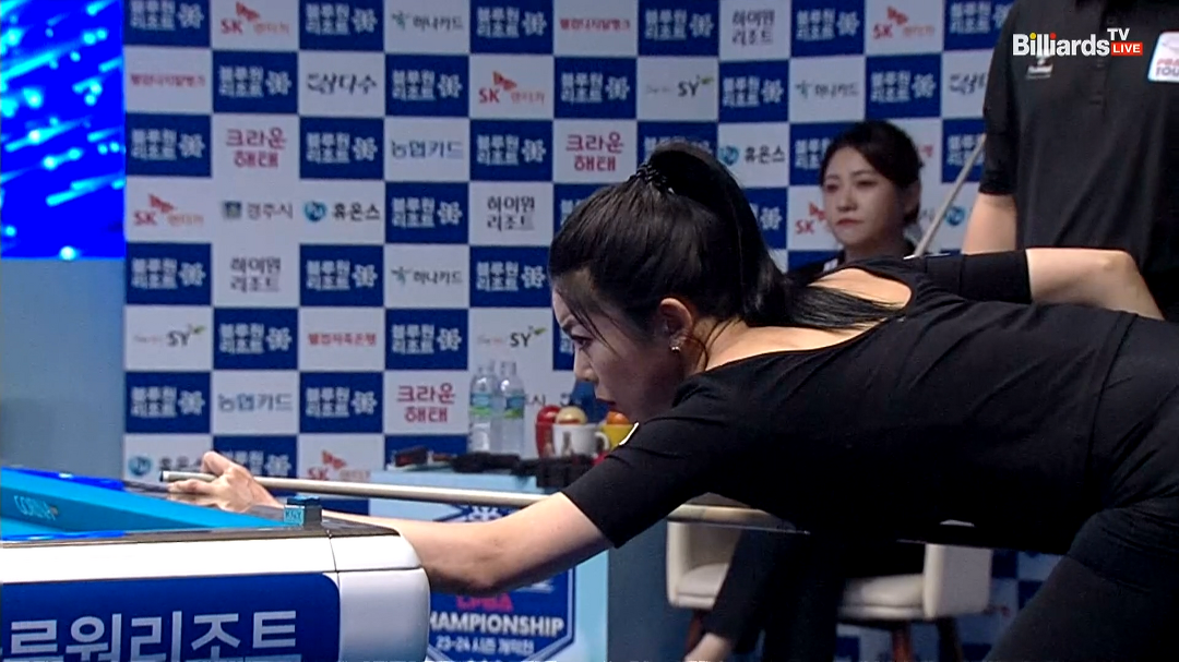 공타의 흐름을 끊고 5점 하이런으로 역전하는 김가영[경주블루원리조트 LPBA 챔피언십 23-24] | 다음스포츠