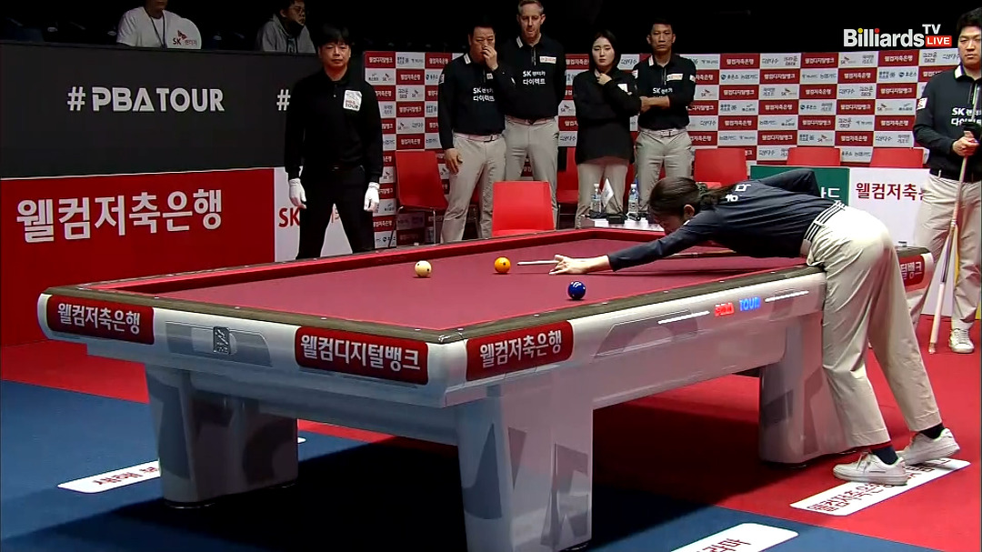 다음스포츠 | 4세트 시작부터 5득점하며 유리한 고지 점령하는 SK렌터카[웰컴저축은행 PBA 팀리그 23-24 5R]