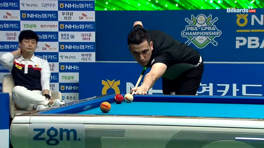 다음스포츠 | 사파타 vs 김태융 128강 2세트 HL[NH농협카드 PBA 챔피언십 22-23]