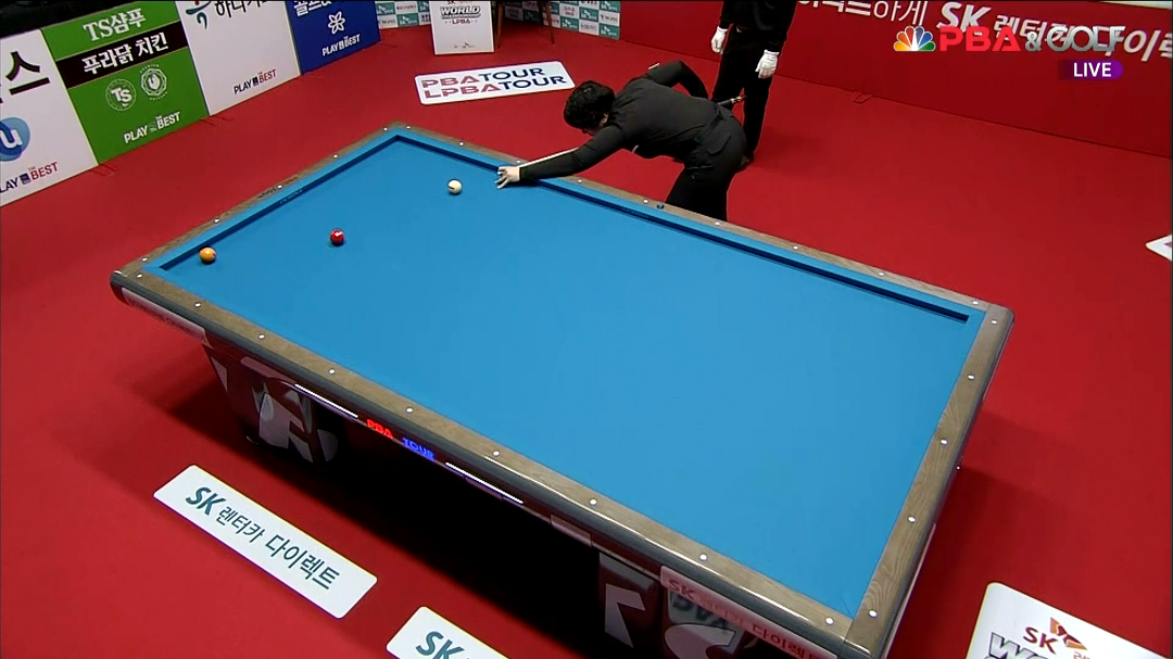 첫 뱅크샷 득점과 함께 4득점에 성공하는 히가시우치[SK렌터카 LPBA 월드챔피언십 2023] | 다음스포츠