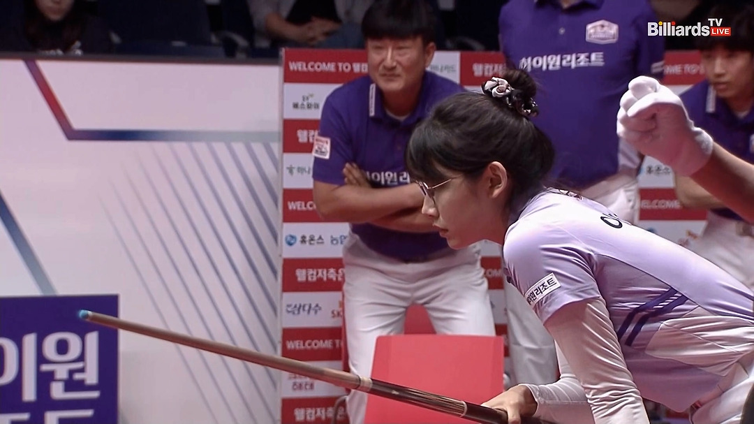 다음스포츠 | 예전의 기량을 회복하며 백민주에 역전승하는 이미래[웰컴저축은행 PBA 팀리그 2R]