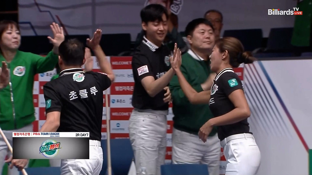다음스포츠 | 크라운해태의 맹추격에 바로 세트 끝내는 김가영과 초클루[웰컴저축은행 PBA 팀리그 2R]