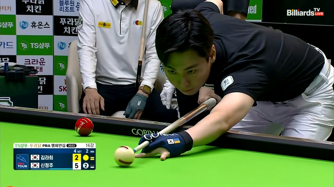 신정주 vs 김라희 16강 4세트 HL[TS샴푸-푸라닭 PBA 챔피언십 2022] | 다음스포츠