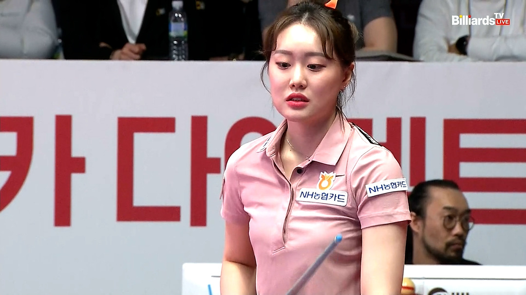 다음스포츠 | 계속되는 행운의 득점!!5세트도 승리하는 김보미[SK렌터카 제주 LPBA월드챔피언십2024]