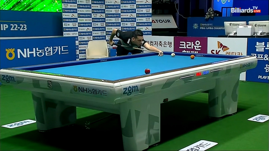 사파타 vs 김태융 128강 3세트 HL[NH농협카드 PBA 챔피언십 22-23] | 다음스포츠