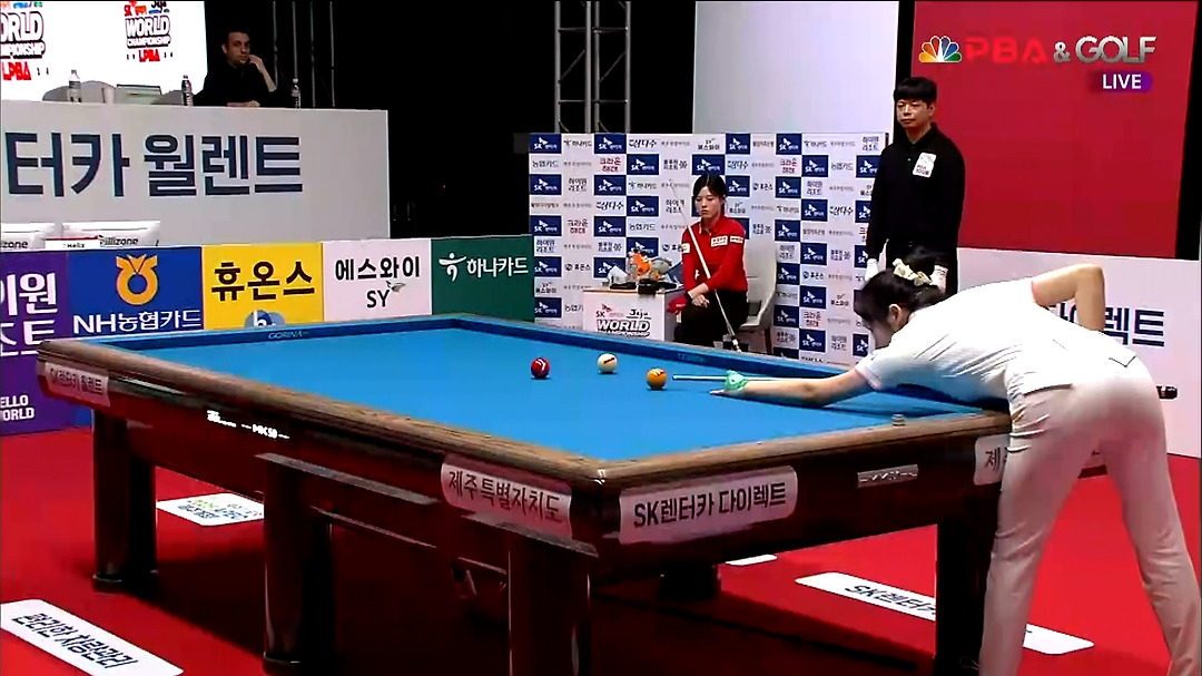 다음스포츠 | 행운도 내 편이다!! 초반 연속 5득점하며 승기를 잡는 한지은[SK렌터카 제주 LPBA월드챔피언십2024]