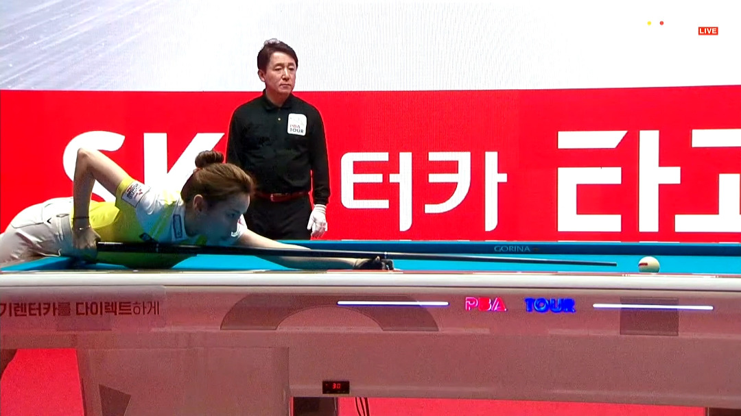 다음스포츠 | 경기감을 회복하며 4연속득점하는 김진아[SK렌터카 LPBA 월드챔피언십 2023]