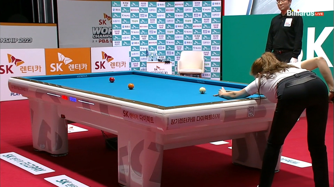 어려운 초구 성공하며 초구 순조롭게 4득점하는 김가영[SK렌터카 LPBA 월드챔피언십 2023] | 다음스포츠