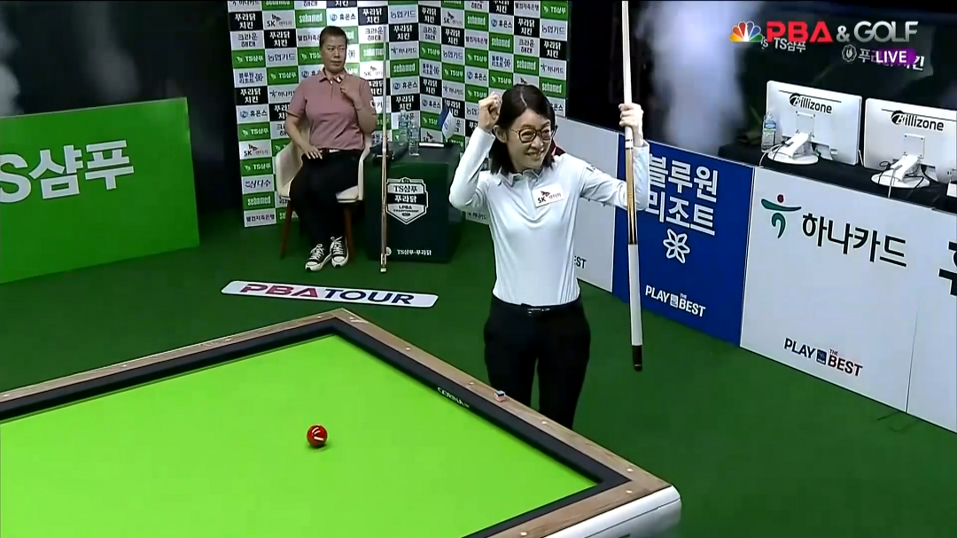 다음스포츠 | 원뱅크 걸어치기 마무리하면서 LPBA 첫 우승을 따내는 히다![TS샴푸-푸라닭 LPBA 챔피언십 2022]