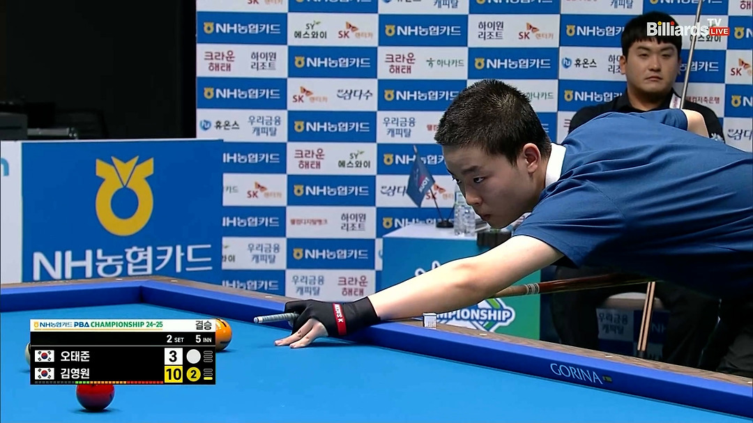 다음스포츠 | 연속득점으로 2세트도 흐름을 이어가는 김영원[NH농협카드 PBA챔피언십 24-25]