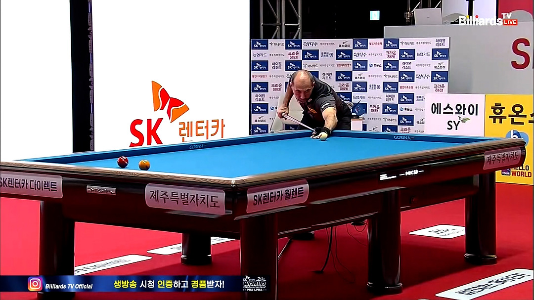 다음스포츠 | 3점을 줘도 아깝지않은 사이그너의 장장단 뱅크샷[SK렌터카 제주 PBA월드챔피언십2024]