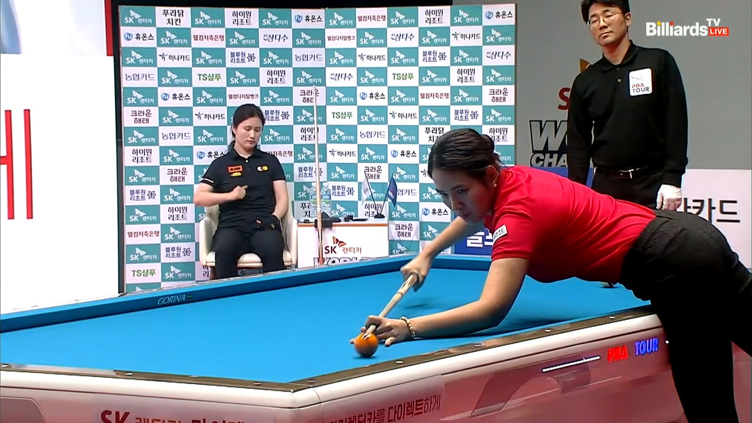 스롱 vs 윤경남 32강 1세트 HL[SK렌터카 LPBA 월드챔피언십 2023] | 다음스포츠