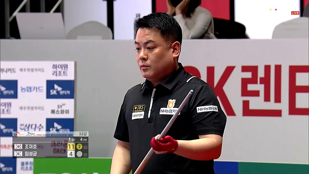 다음스포츠 | 행운의 득점으로 8점하이런 이어가는 조재호[SK렌터카 제주 PBA월드챔피언십2024]