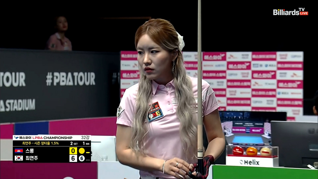 다음스포츠 | 2세트 초반 6득점하이런으로 스롱에 기선제압하고 있는 황연주[에스와이 LPBA 챔피언십 23-24]