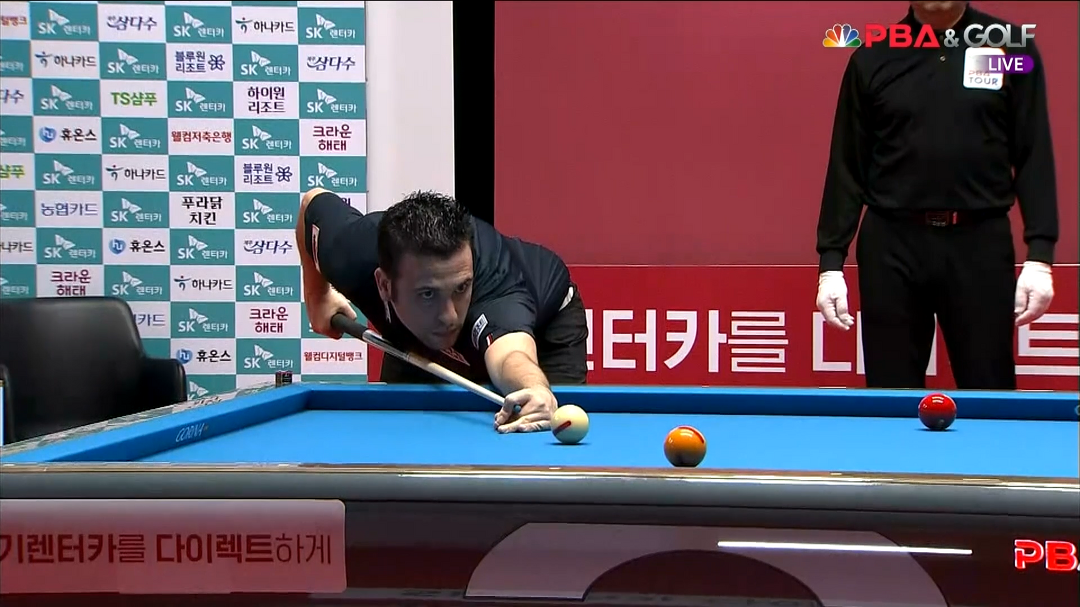 다음스포츠 | 불리한 상황에서 5점 하이런으로 동점을 만들어내는 사파타[SK렌터카 PBA 월드챔피언십 2023]