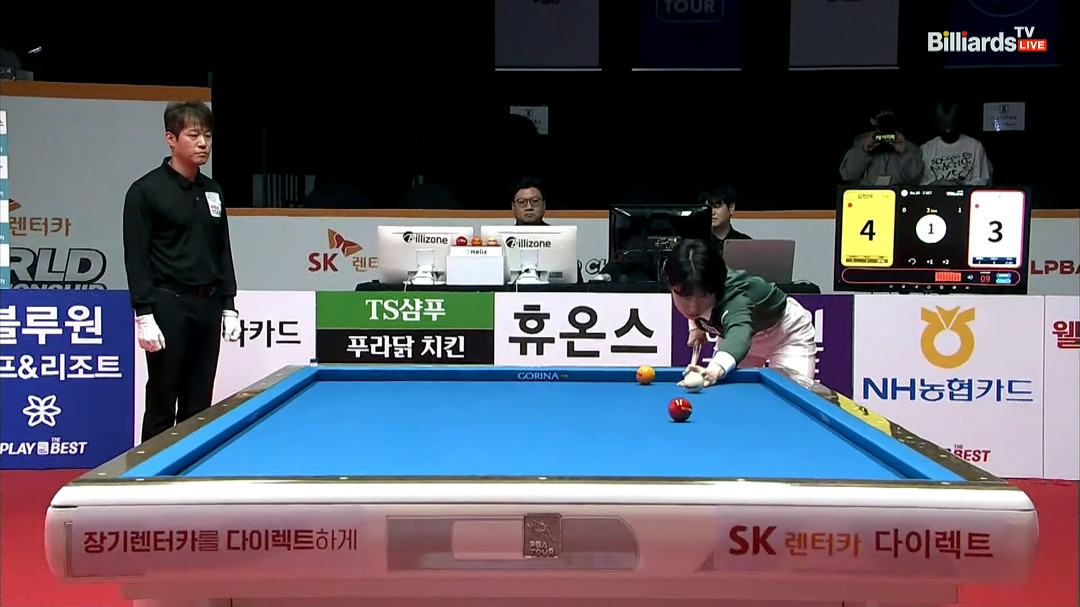 다음스포츠 | 절정의 감각으로 3연속득점하며 김민아를 역전하는 이미래[SK렌터카 LPBA 월드챔피언십 2023]