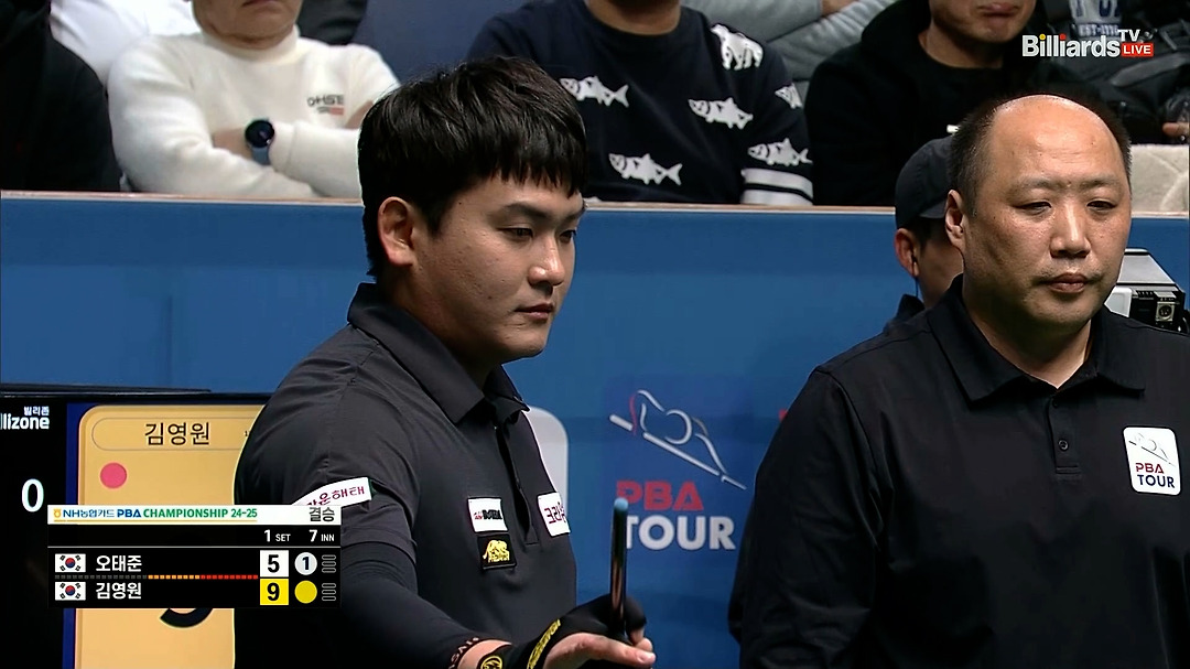 다음스포츠 | 강력한 공격력!!7점하이런으로 역전에 성공하는 오태준[NH농협카드 PBA챔피언십 24-25]