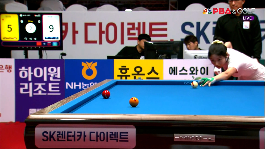 다음스포츠 | 감탄사가 먼저 나오는 샷!!완벽한 한지은의 투뱅크샷[SK렌터카 제주 LPBA월드챔피언십2024]