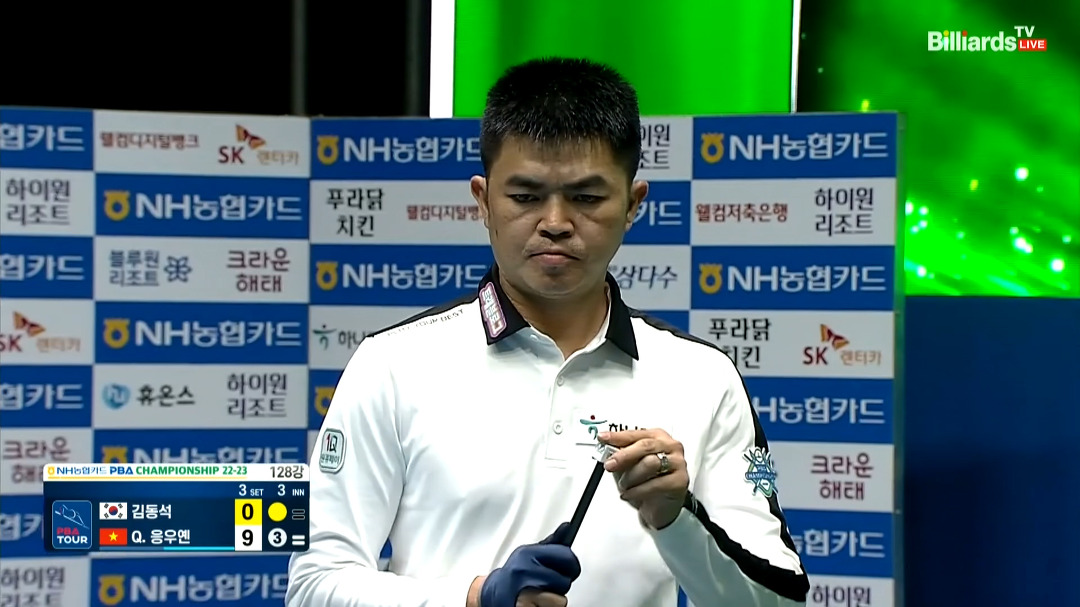 다음스포츠 | 뒤돌리기와 옆돌리기를 번갈아치며 또 다시 하이런하는 응우옌[NH농협카드 PBA 챔피언십 22-23]