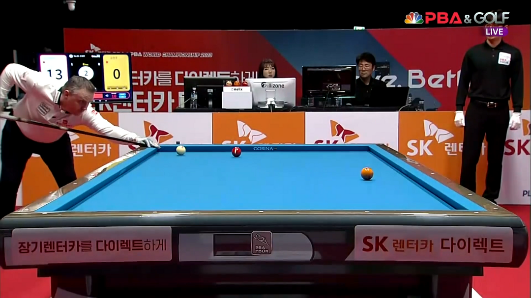 4연속 득점 마무리하며 웰뱅톱랭킹도 노려보는 쿠드롱[SK렌터카 PBA 월드챔피언십 2023] | 다음스포츠